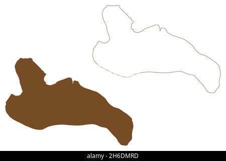 Rantau island (Republic of Indonesia, South East Asia) map vector ...
