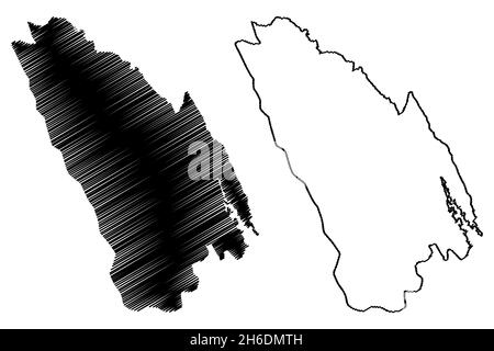 Una district (Himachal Pradesh State, Republic of India) map vector ...
