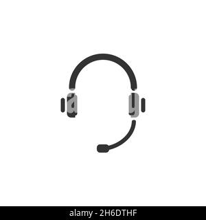 Headset related vector glyph icon Stock Vector Image & Art - Alamy
