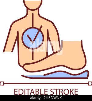 Orthotics icon, line logo. Flat sign for orthopedic equipment, foot ...