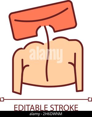 Spine curvature measure RGB color icons set Stock Vector Image & Art ...