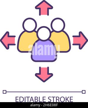 Expanding customer base concept icon. Audience attraction campaign ...