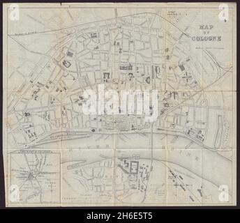 COLOGNE. Vintage town city map plan. Germany, 1933 Stock Photo - Alamy