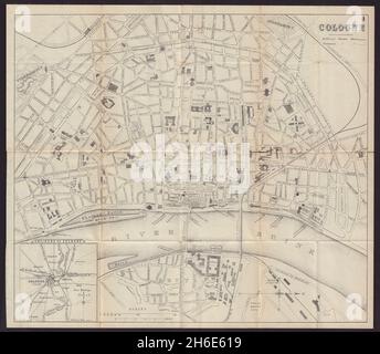 COLOGNE. Vintage town city map plan. Germany, 1933 Stock Photo - Alamy