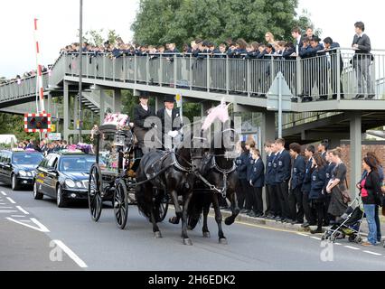 The funeral of murdered school girl Tia Sharp took place today. Pupils ...