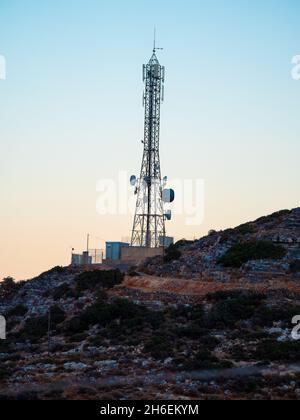 Power Pole on the Island of Crete, Greece Stock Photo - Alamy