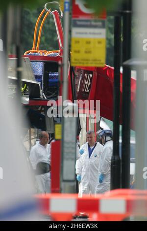 The blown up bus number 30 in Tavistock Square on Sunday 3 days after ...