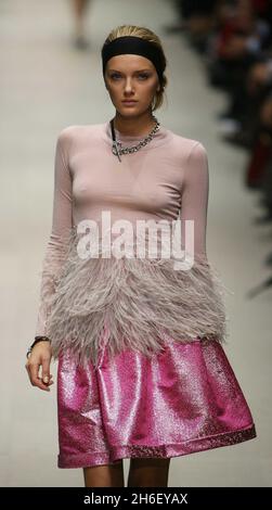 The Burberry catwalk show at Milan Fashion Week Stock Photo - Alamy