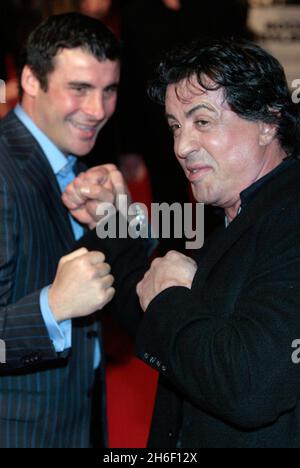 World Champion Boxer Joe Calzaghe training for fight in his Gym in ...