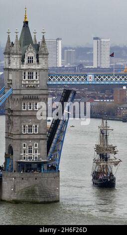 The replica slave ship Zong in the river Thames Stock Photo - Alamy