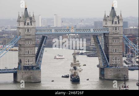 The replica slave ship Zong in the river Thames Stock Photo - Alamy