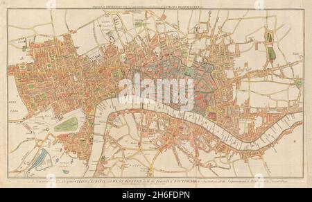 Map of the Cities of London and Westminster, Southwark and the suburbs ...