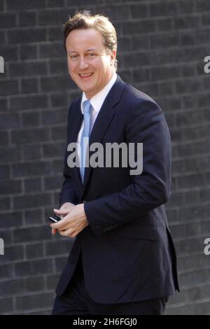 PM David Cameron pictured pictured today in Downing Street, London ...