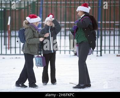 Pupils at the George Tomlinson primary school in Leytonstone, London ...