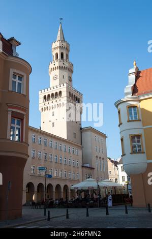 Poland, Silesia, Oppeln, Old Town, pedestrian area, street cafes ...