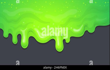 Realistic dripping slime. Radioactive green blobs and drop. Toxic fluid ...