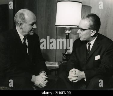 Dean Rusk, U.S. Secretary of State, testifies before the Senate Foreign ...
