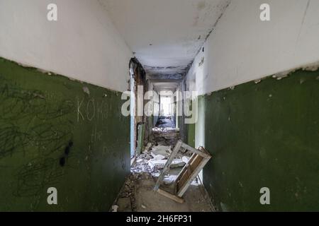 The abandoned buildings in Orbita ghost-town, Ukraine Stock Photo - Alamy