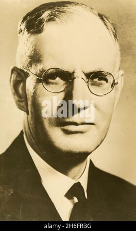 John Curtin, Prime Minister of Australia, Head and Shoulders Portrait ...