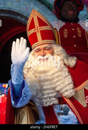ENSCHEDE, THE NETHERLANDS - NOV 13, 2021: The dutch Santa Claus called ...