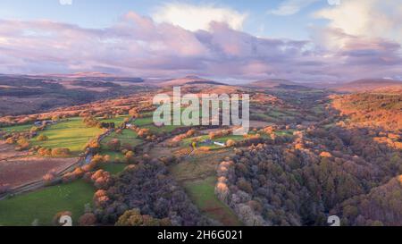 Aerial view of Ystradfellte Stock Photo - Alamy