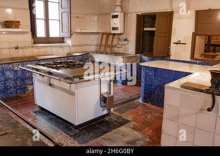A dining room-kitchen inside a medieval castle Stock Photo - Alamy