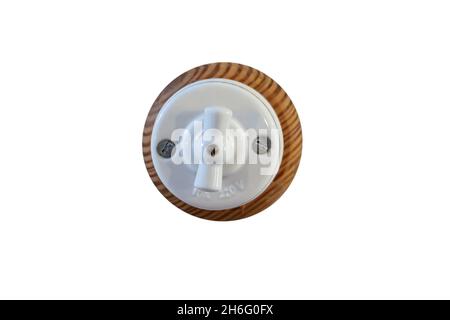 Old round twist-actuated light switch Stock Photo - Alamy
