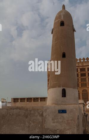 Minaret of the Siyadi Mosque with the Siyadi House behind, on the ...