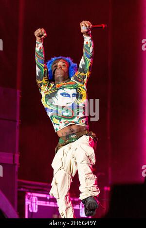 Lil Uzi Vert (Symere Bysil Woods) during the Lyrical Lemonade Summer ...