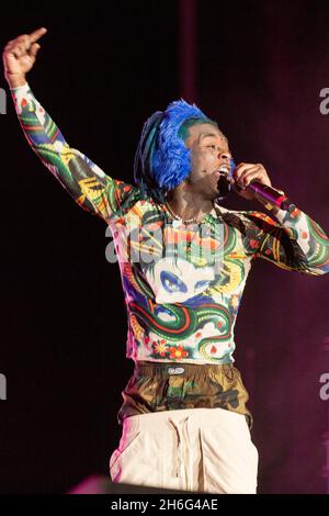 Lil Uzi Vert (Symere Bysil Woods) during the Lyrical Lemonade Summer ...