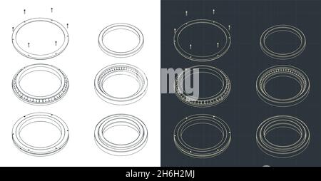 Steel metal bearings. vector illustration isolated on a white ...