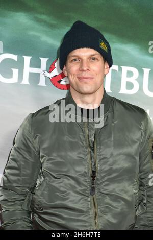 Jake Lacy attends the premiere of "Ghostbusters: Afterlife" at AMC ...