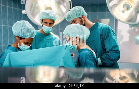 Doctors preparation for surgical operation in hospital. Healthcare ...