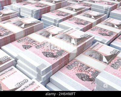 Money of Cambodia. Riels bills. KHR banknotes. 500 Khmer. Business ...