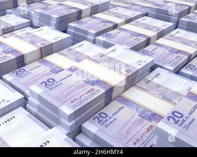 Money of Morocco. Dirham bills. MAD banknotes. 20 Arabic. Business ...