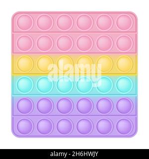 Popit figure square as a fashionable silicon toy for fidgets. Addictive ...