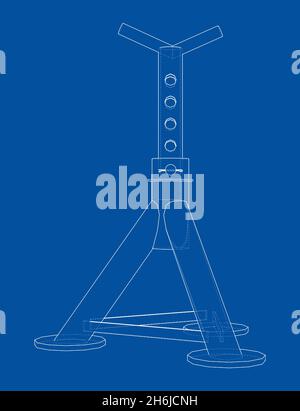 Axle stand isolated. 3d illustration Stock Photo - Alamy