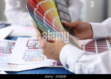 Focus on tender businesswoman arms writing with metallic pen Stock ...