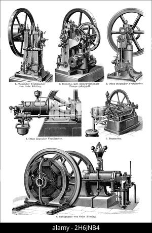 Gas engines, 19th century Stock Photo - Alamy