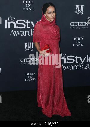 Zoe Kravitz arrives at the 2021 InStyle Awards at The Getty Center on ...