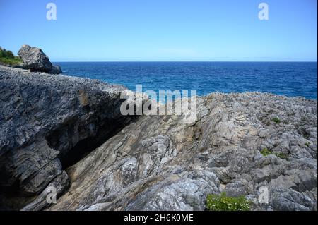 This photo shows how a rock protrudes from the fabulous jungle of the ...