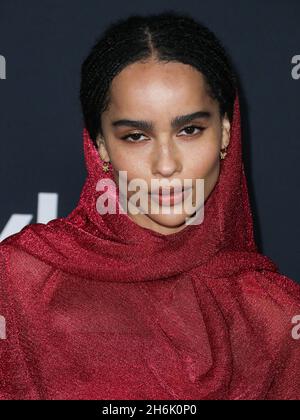 Zoe Kravitz arrives at the 2021 InStyle Awards at The Getty Center on ...