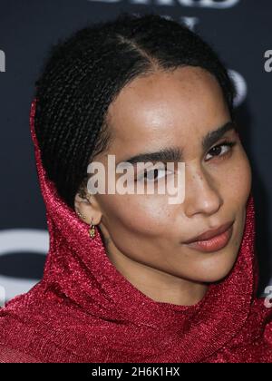 Zoe Kravitz arrives at the 2021 InStyle Awards at The Getty Center on ...