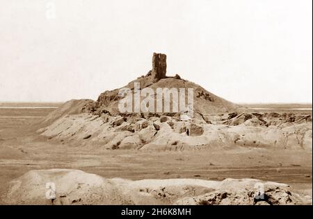 Birs Nimrud Ancient Borsippa, Iraq, photo dated march 1897 Stock Photo ...