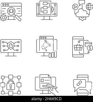 Proficiency line icons collection. Skill, Capability, Aptitude ...