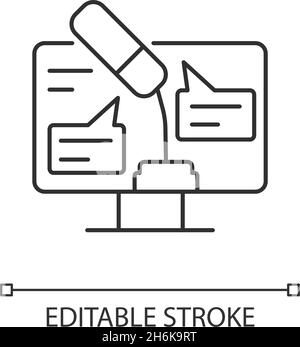 Oratory linear icon concept. Oratory line vector sign, symbol ...