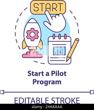 Launch a pilot program concept icon Stock Vector Image & Art - Alamy