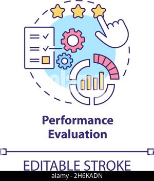 performance appraisal business process icon color illustration Stock ...