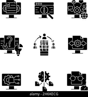 Computer science and digital literacy isolated cartoon vector ...