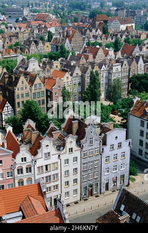 Aerial view of the old town of Gdansk Stock Photo - Alamy